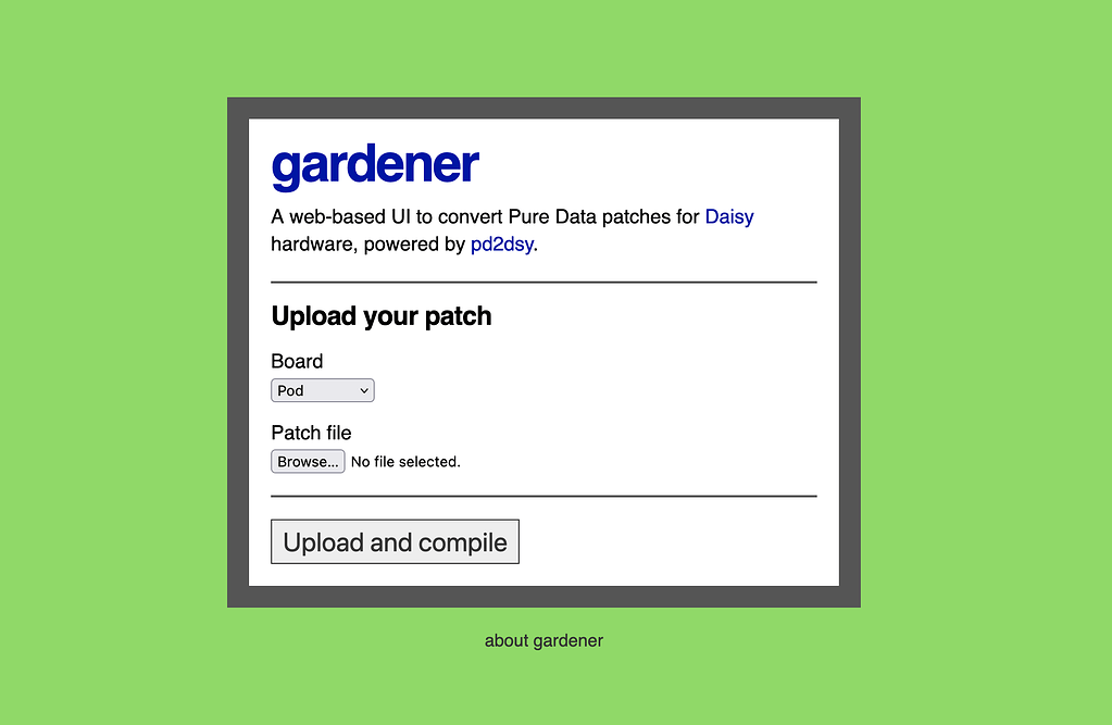 I built a web UI in front of pd2dsy! - Integrations - Daisy Forums